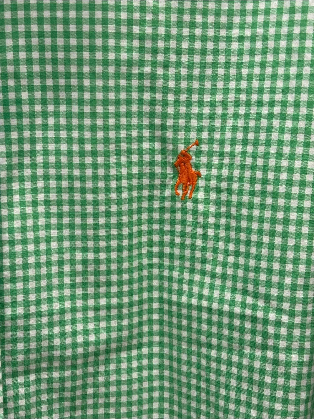 Ralph Lauren | Shirts | Ralph Lauren Green Gingham Buttondown Shirt ...